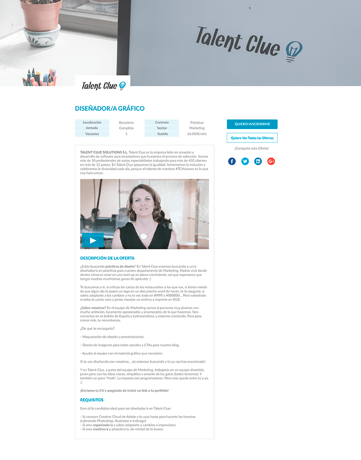 Talent Clue: software de reclutamiento para atraer y fidelizar